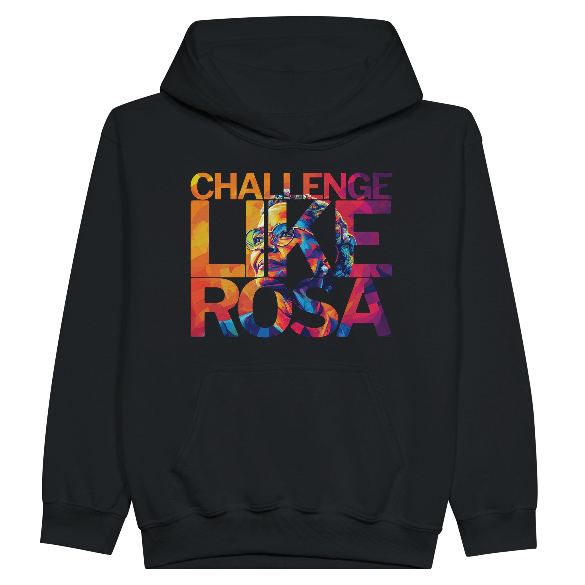 Challenge Like Rosa | Black History Icon Hoodie For Kids